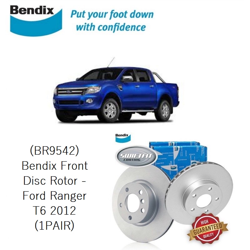 (BR9542) Original Bendix Swiftfit Front Disc Rotor - Ford Ranger T6 ...