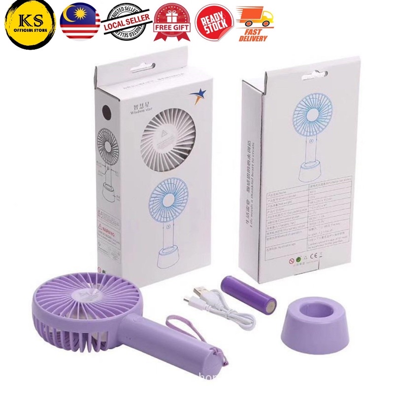 RECHARGEABLE PORTABLE HANDY MINI FAN WITH USB CABLE | Shopee Malaysia