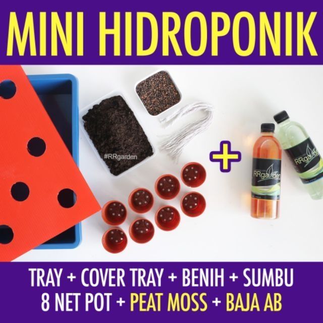 🔥SET LENGKAP🔥 Mini Set DIY hidroponik / hydroponic - TERMASUK BAJA AB ...