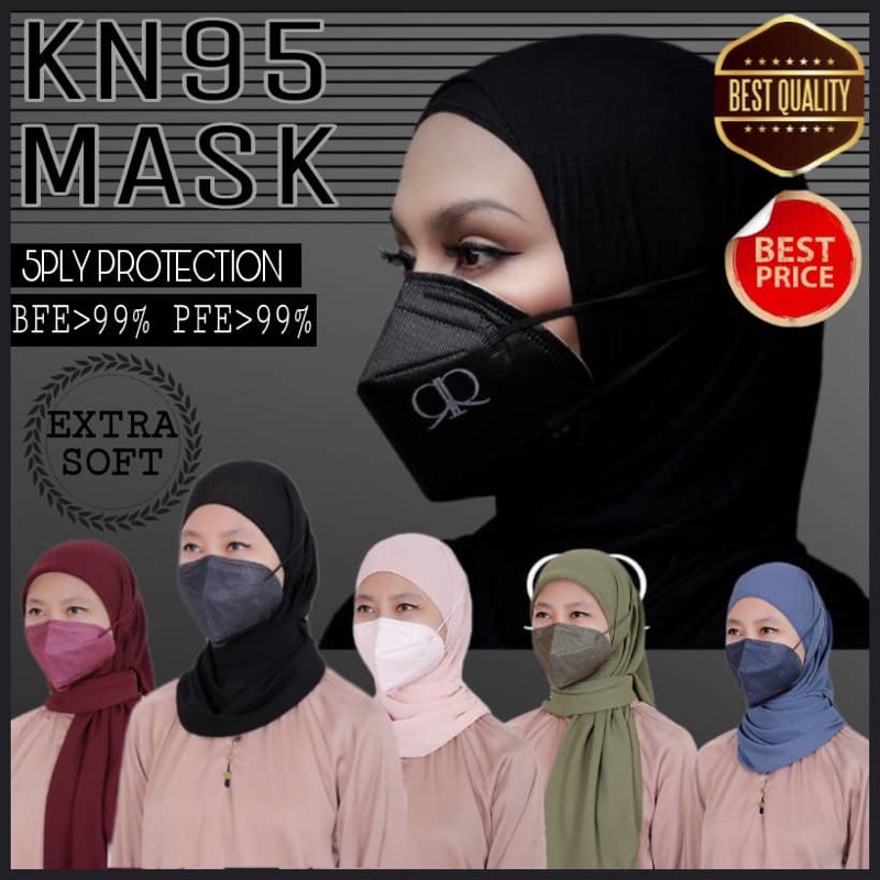 [READY STOCK] KN95 HEADLOOP/EARLOOP MASK ADULT FACEMASK HIJAB KN95/KF94 ...