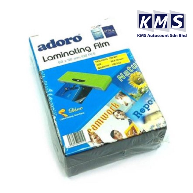 Adoro Laminating Film Pouch ID Size — 60mm x 90mm, 100pcs, 150mic ...