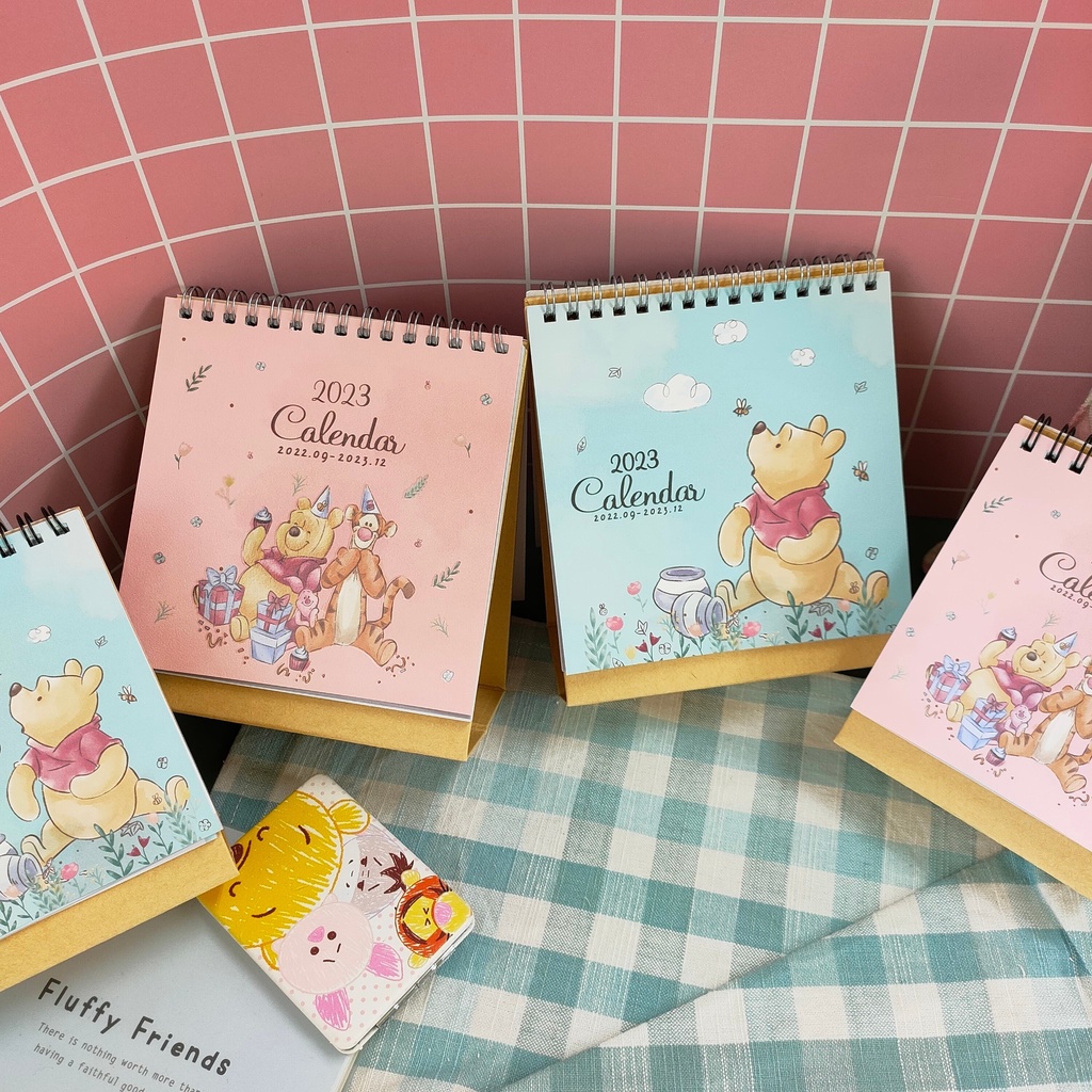 Winnie The Pooh 2023 Triangle Desk Calendar Cartoon Monthly New Year's ...