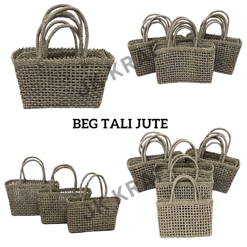 Beg Tali Jute / Jute Handmade Bags / Beg Murah | Shopee Malaysia
