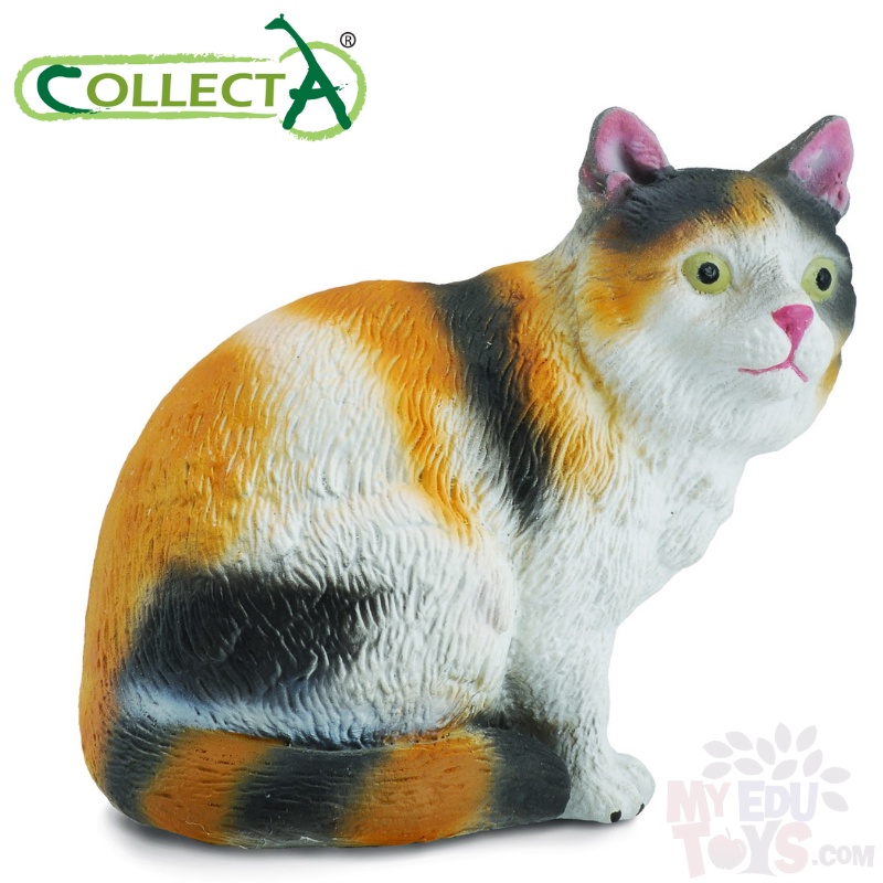 3 Colour House Cat Sitting - Collecta 88490 Farm Cat Animal Action ...