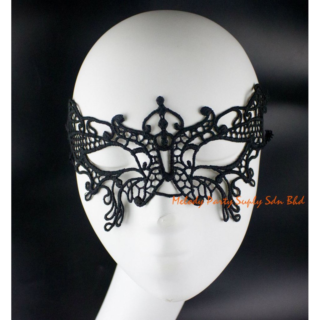 Lace Pain Mask Masquerade Night Plain Lace Mask | Shopee Malaysia
