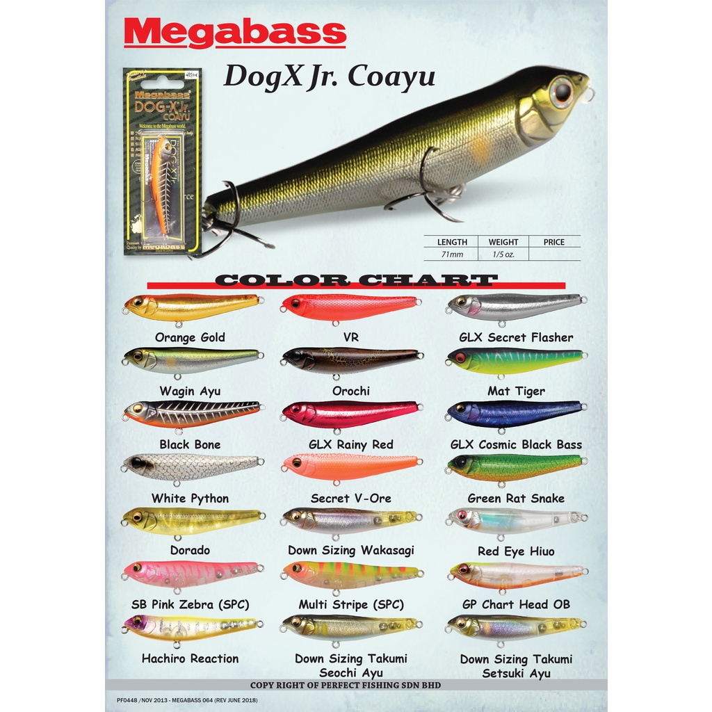 MEGABASS fishing lure DOGX JR. COAYU FLOATING PENCILBAIT | Shopee Malaysia