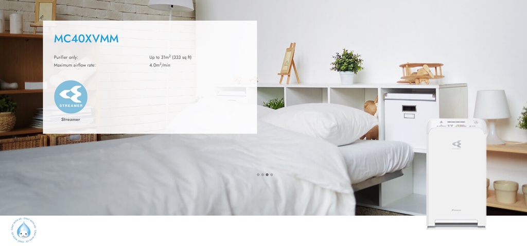 Daikin Streamer Air Purifier MC30YVMM Electrostatic HEPA & Deodorizing ...