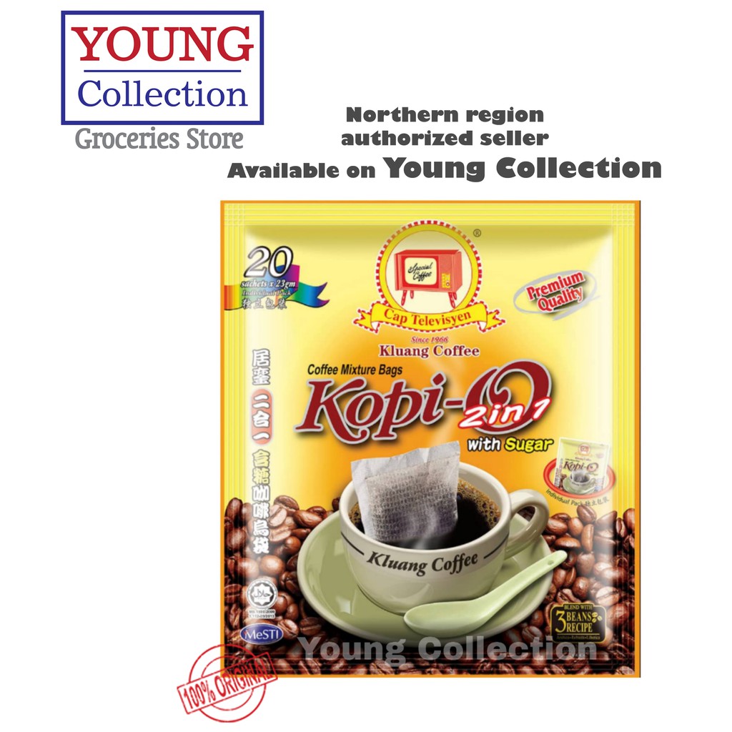 Kluang Black Coffee KopiO 2in1 with Sugar 20sac | Shopee Malaysia