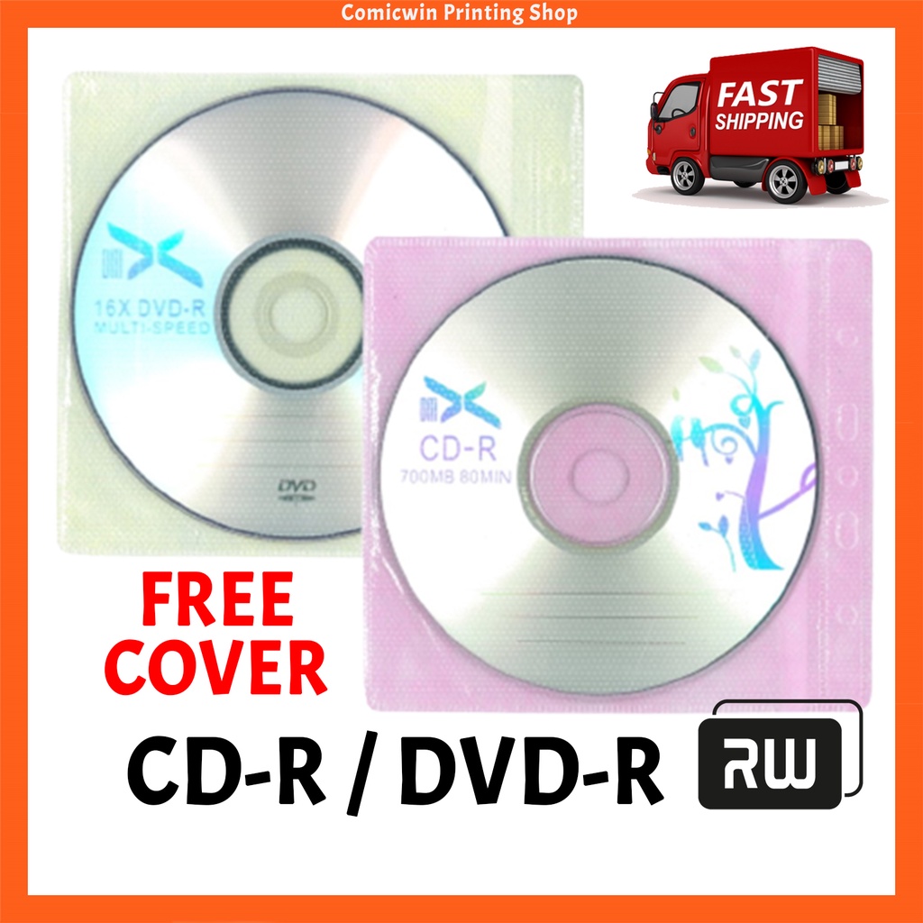 CD-R / DVD-R Blank Disc Blank +Cover 700MB / 4.7GB / 8.5GB Data ...