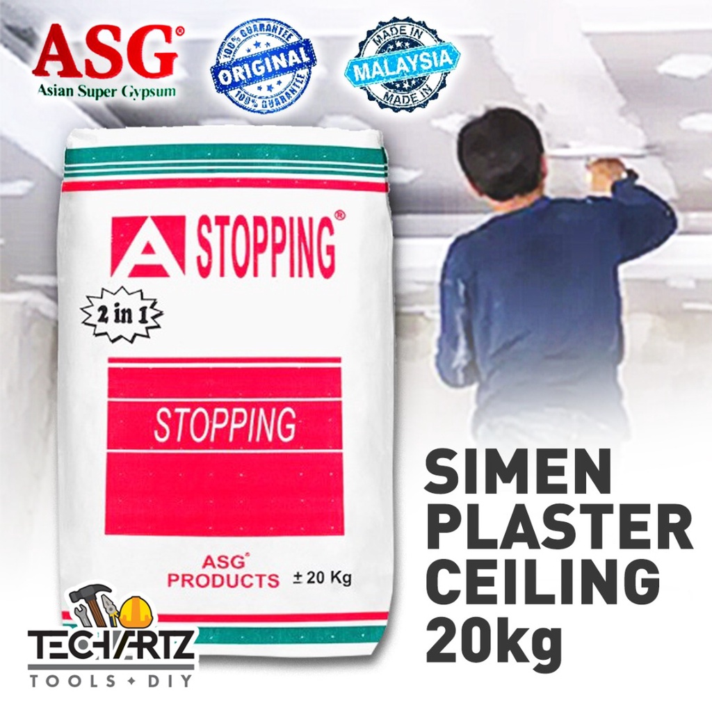 ASG Stopping Compound / Simen Plaster Ceiling 20kg | Shopee Malaysia