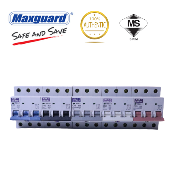 Maxguard GENUINE 3 Pole 6kA Miniature Circuit Breakers (MCB) MCB 6A 10A ...