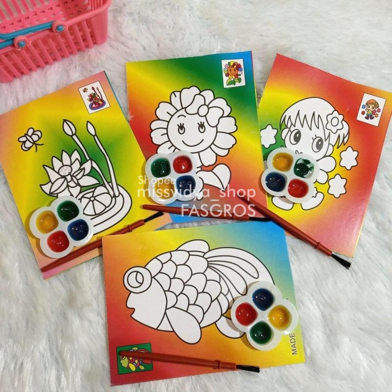 Learn to Color Paint Children | Mini watercolors | Shopee Malaysia