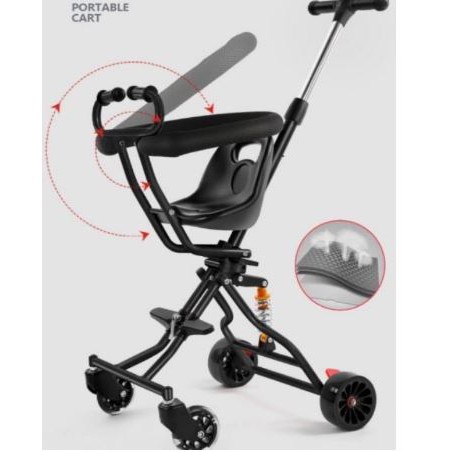 Kereta Sorong Tolak Kanak-Kanak 4 Wheels Magic Stroller Lightweight ...