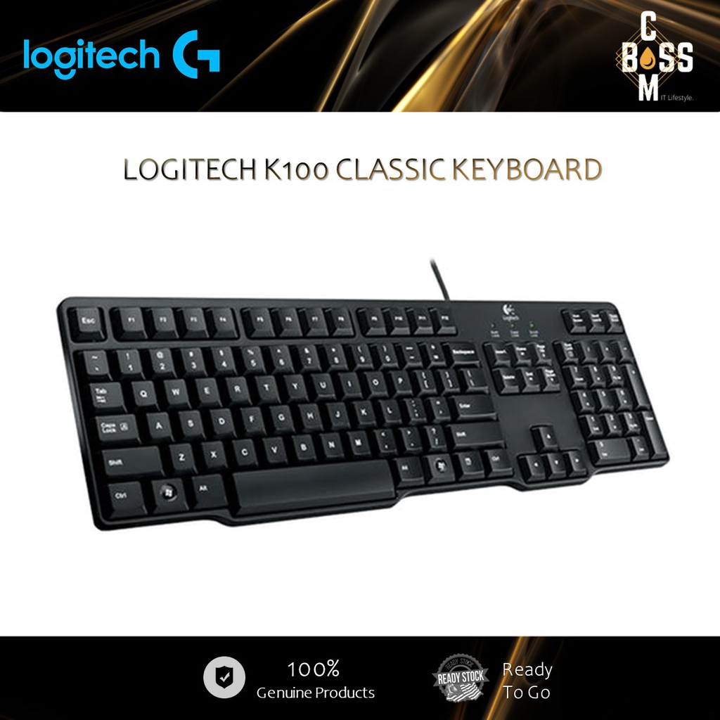 *ORIGINAL* LOGITECH K100 CLASSIC KEYBOARD ( 920-002145 ) | Shopee Malaysia