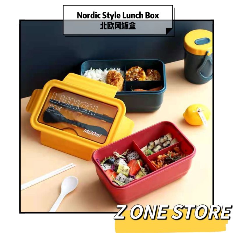 💥Ready Stock💥Portable 1400ML Lunch Box Bento Lunch Box Food Container ...
