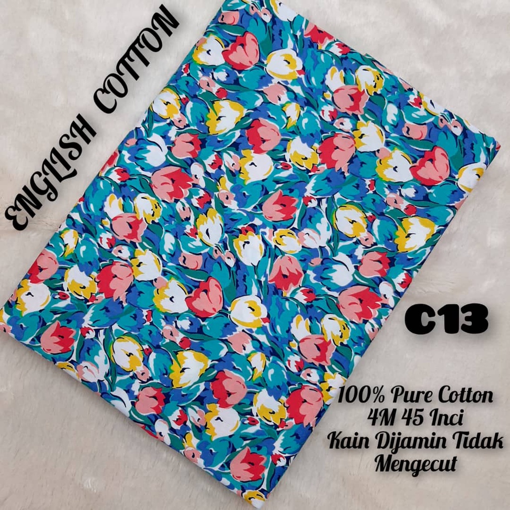 ENGLISH COTTON*KAIN PREMIUM*CORAK FLORAL | Shopee Malaysia