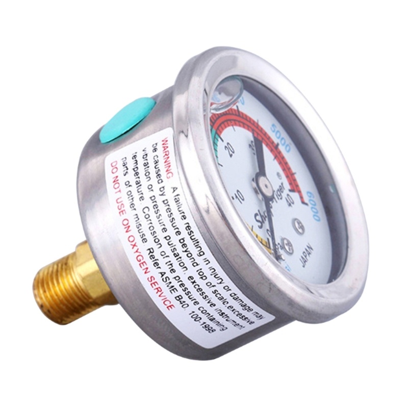 PCF* Liquid-Filled Hydraulic Pressure Gauge Dual Scale 0-6000/0-40MPa ...