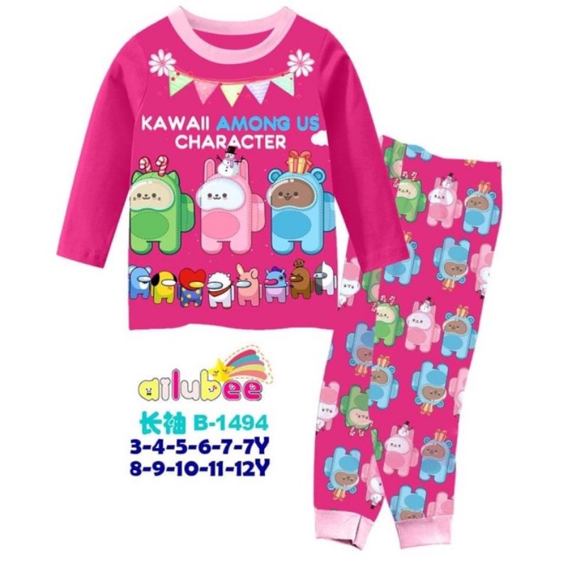 Pyjamas Among Us Ailubee 3y - 12y (Ready Stock In Malaysia) | Shopee ...