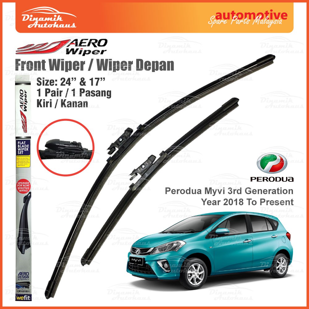 Perodua Myvi Gen3 Year 2018 To Present Car Windscreen Front Wiper Aero ...