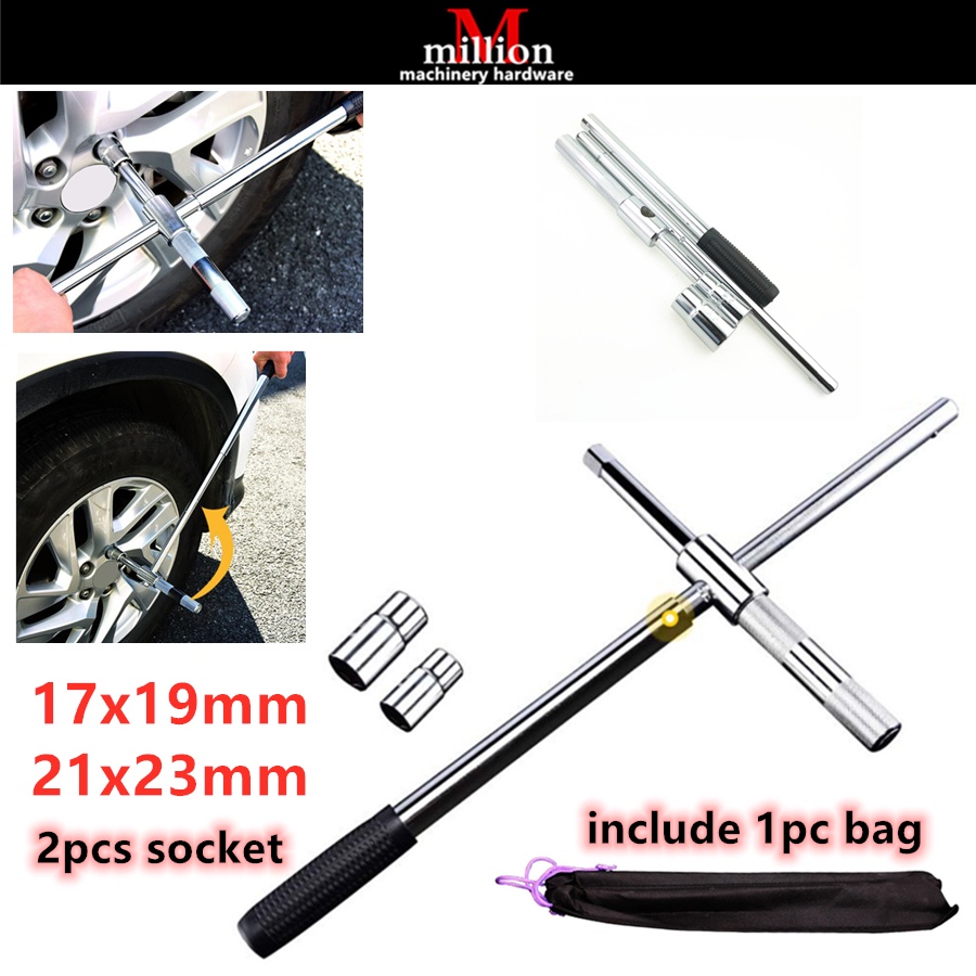 (5pcs) 17x19mm & 21x23mm Car Tire Tyre Tayar Wheel Wrench Remover Tool ...