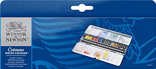 COTMAN WATER COLOURS BLUE BOX – 12 HALF PANS SET | Shopee Malaysia