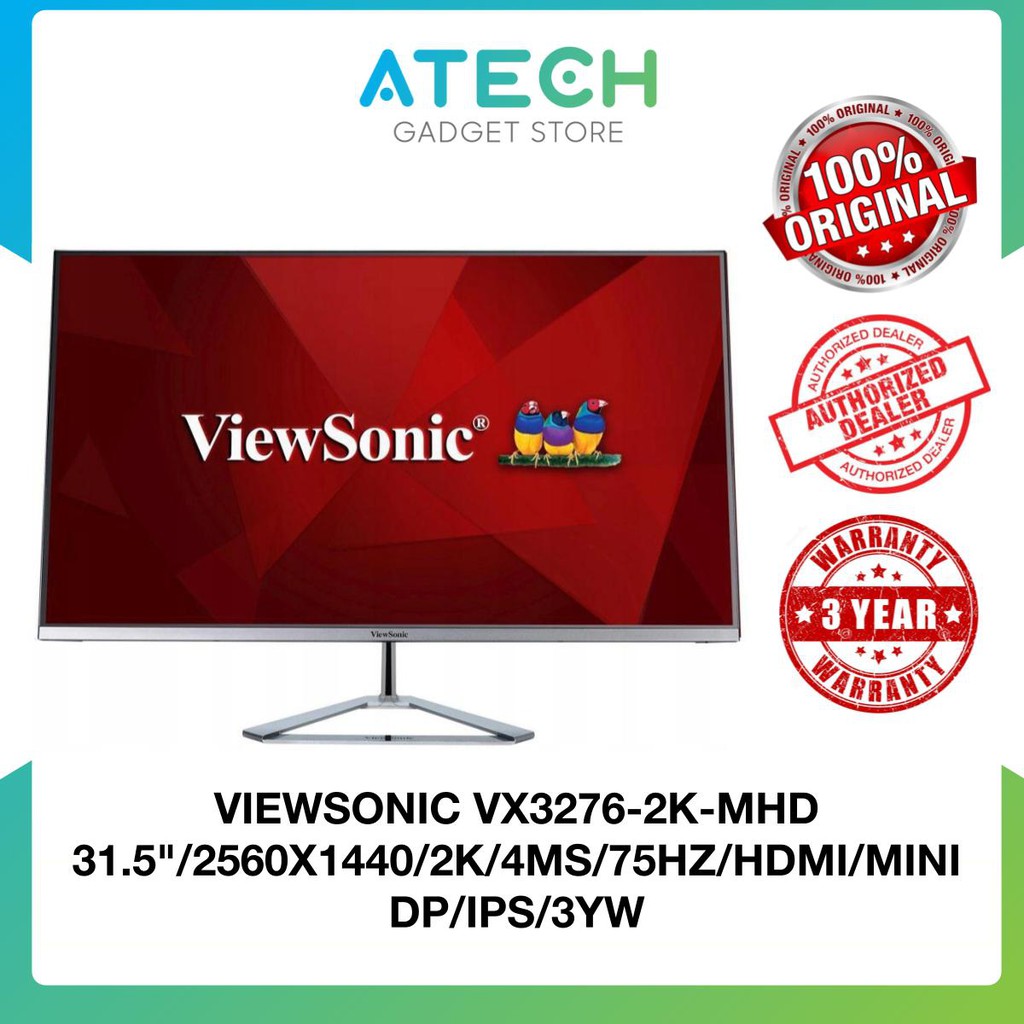 Viewsonic VX3276 VX3276-2K-mhd 32" IPS WQHD Entertainment Monitor (IPS ...
