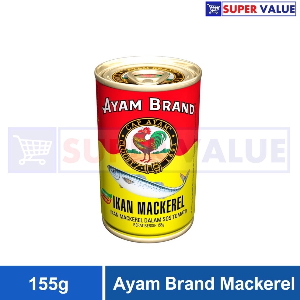 Ayam Brand Mackerel 155g/ 230g/ 425g x 6 | Shopee Malaysia