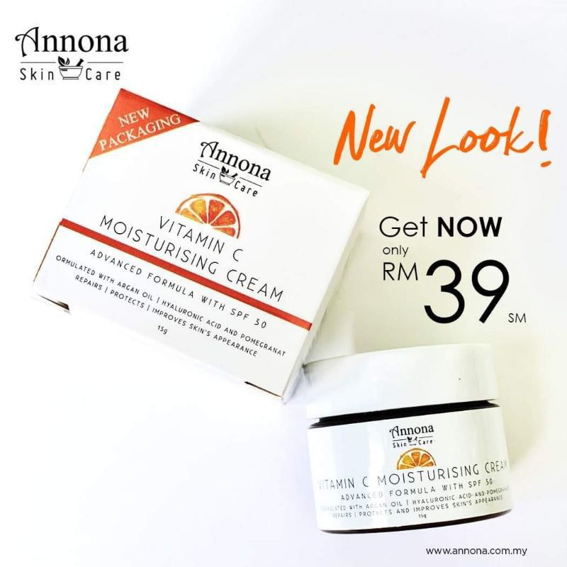 ANNONA Vitamin C Moisturising Cream with SPF 30 (15gram) | Shopee Malaysia