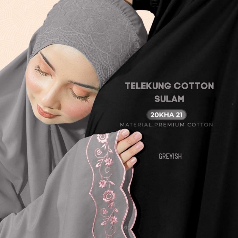 𝗣𝗢𝗦𝗧 𝗧𝗢𝗗𝗔𝗬 Telekung Cotton Sulam Premium | Shopee Malaysia