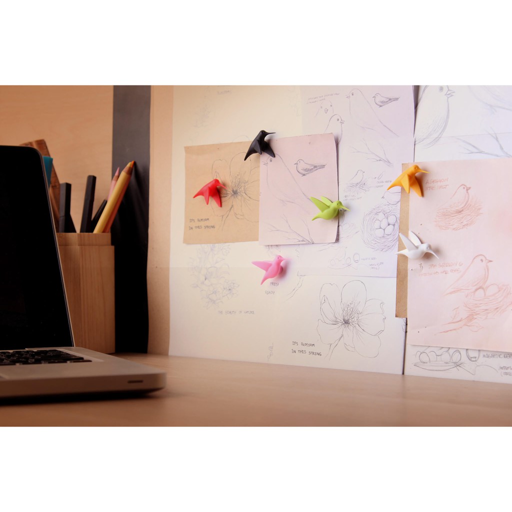 QUALY Humming Bird's Message (6 pcs) (Magnet Home Decor - Cute ...