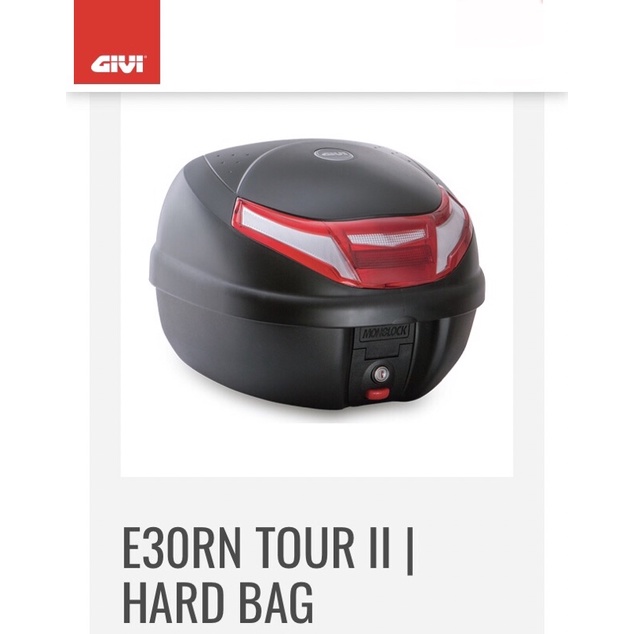 Givi E30RN Tour II Hard Bag 30 Litre Monolock Topcase Black | Shopee Malaysia