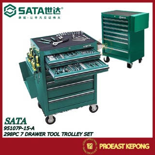 SATA [ 95107P-15-A ] 298pc 7 Drawer Tool Trolley Set | Shopee Malaysia