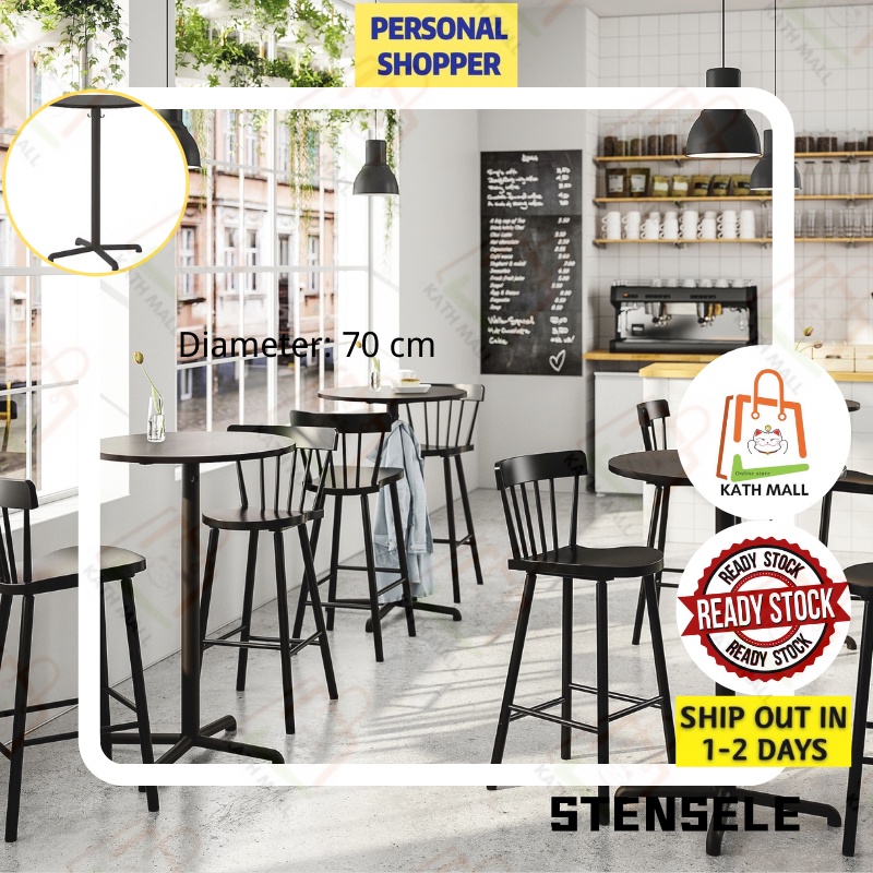 IKEA STENSELE Bar table, anthracite/anthracite I Meja bar | Shopee Malaysia