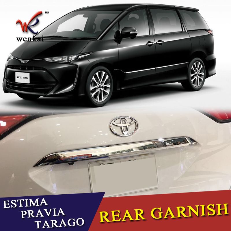 Toyota Estima ACR50 2006-2019 ( LED / Chrome ) Rear Trunk Garnish ...