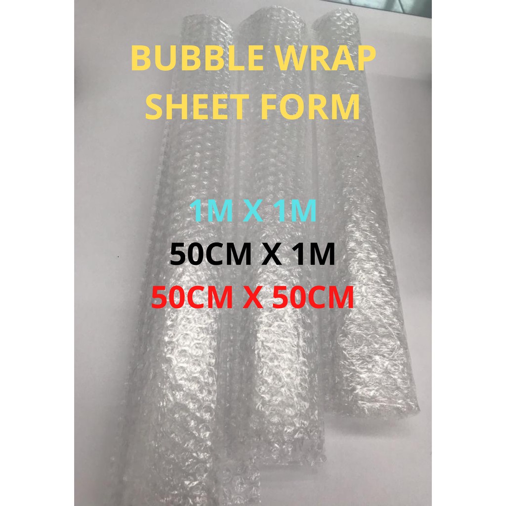 Bubble Wrap Sheet Form Single Layer Wrapping Packing Budget | Shopee ...