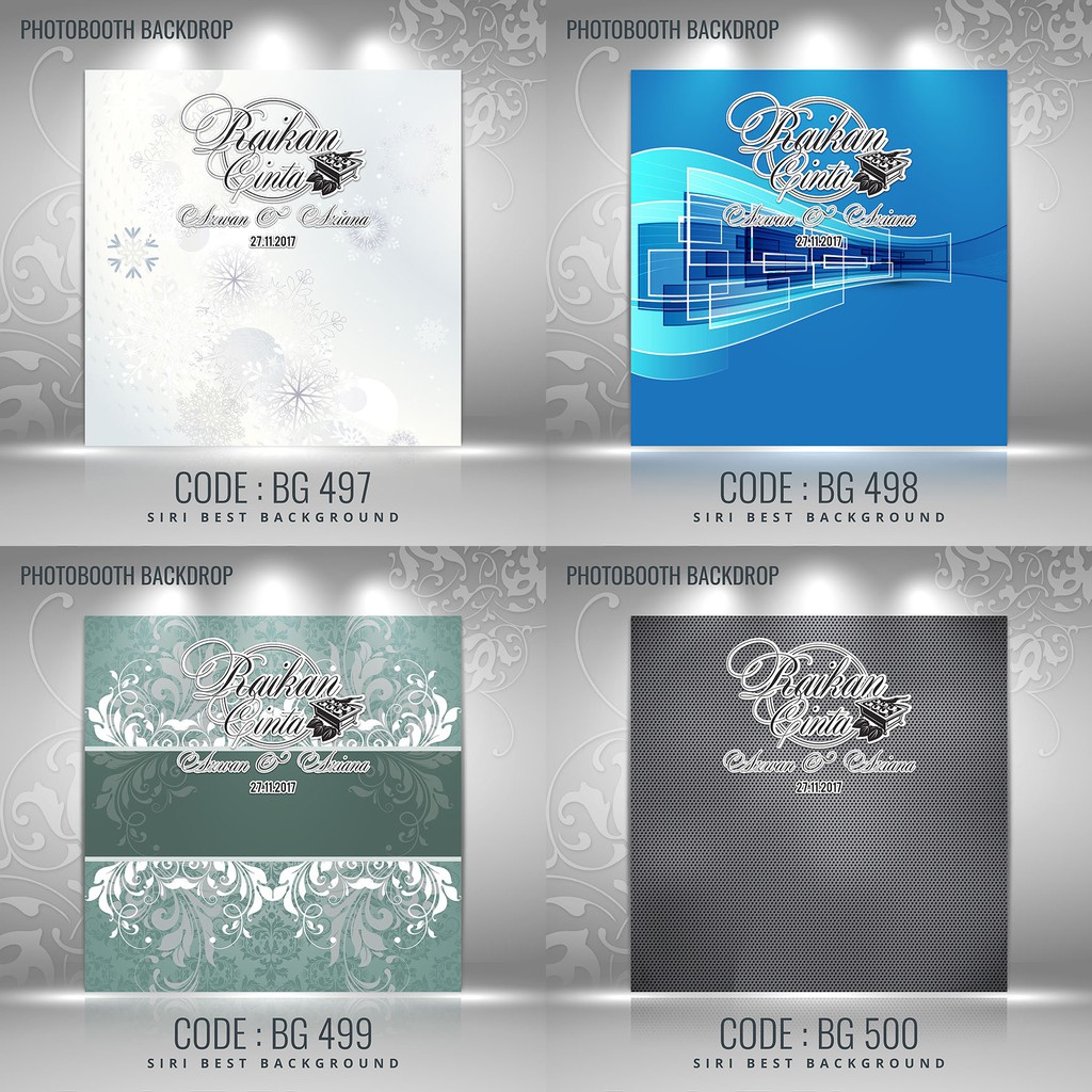 Photobooth Backdrop / Backdrop Tarpaulin Saiz 5x5ft, 6x6ft, 7x7ft ...