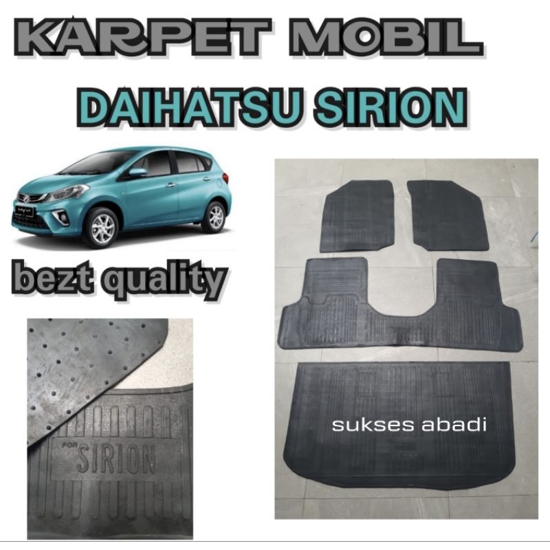 Daihatsu Sirion Car Rubber Carpet FULL SET (ONLY STOCK) | Shopee Malaysia