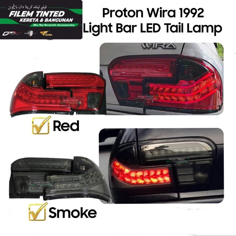 PROTON WIRA 1992 LED LIGHT BAR TAIL LAMP LIGHT LAMPU BELAKANG (Kiri ...