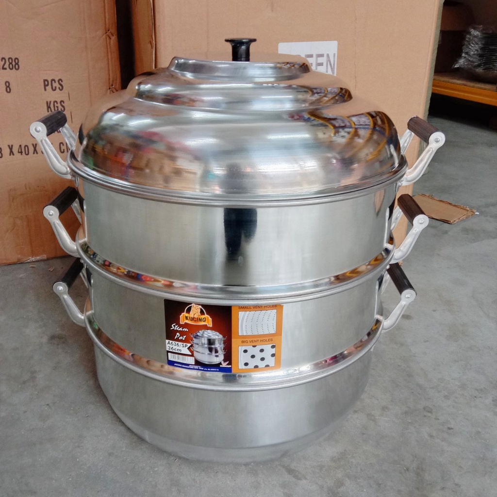 PERIUK KUKUS CAP KUCING 28CM - 40CM (STEAM POT) | Shopee Malaysia