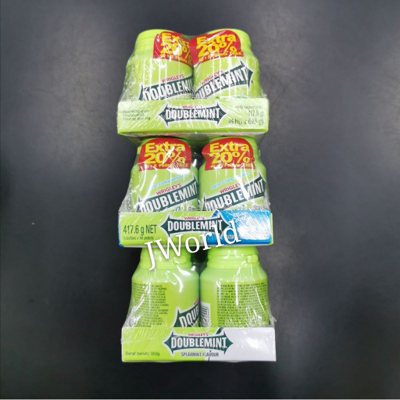 [6BOTTLE] MARS WRIGLEY'S DOUBLEMINT CHEWY GUM PELLET HALAL GULA GETAH ...