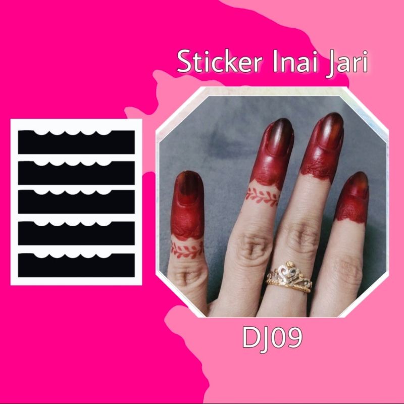 Sticker Inai Jari / sticker henna jari viral hott + freegift | Shopee ...