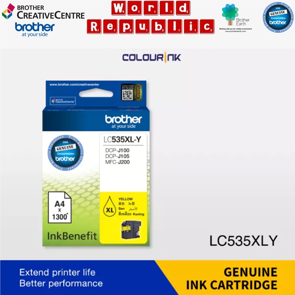 ORIGINAL BROTHER Ink Cartridge LC539 LC535 LC539XL LC535XL LC-539XL LC ...