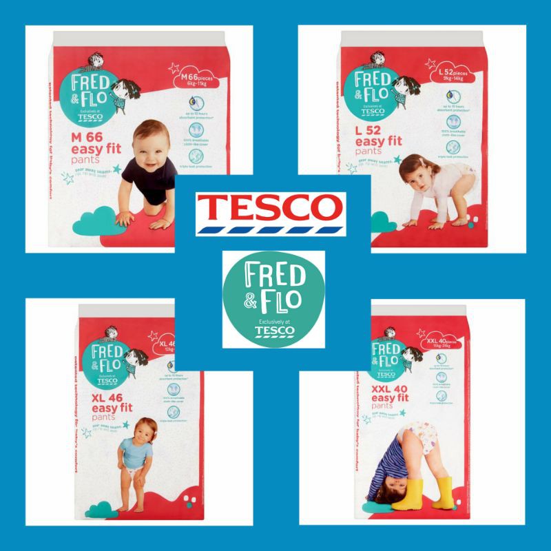 Tesco Fred & Flo Disposable Diaper Pants M L XL XXL | Shopee Malaysia