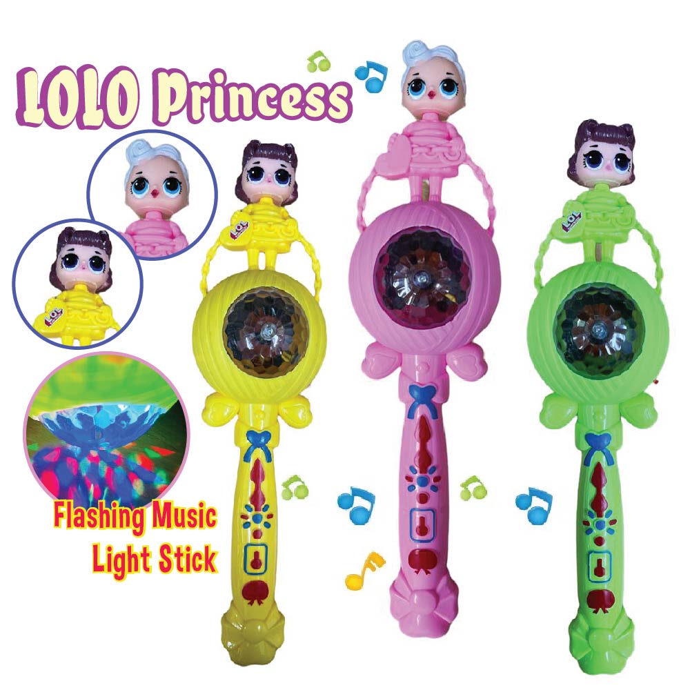 LOLO Princess Pink Yellow Green Princess Light Stick With Light And ...