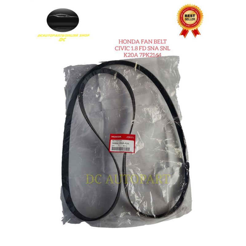 HONDA CIVIC SNA FD 2008Y FAN BELT 7PK2164 ( 56992-RNA-A03 ) | Shopee ...