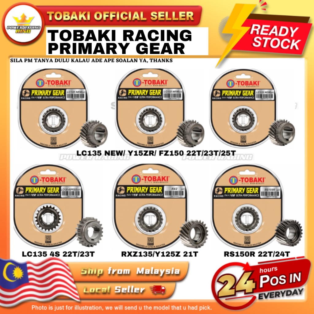 TOBAKI RACING GEAR PRIMARY DRIVE ORI RXZ/ Y125Z/ LC135 5S/ Y15ZR/ FZ150 ...