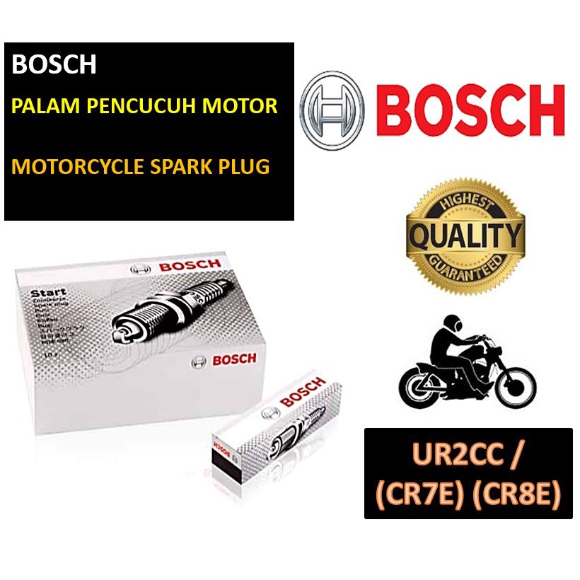 SPARK PLUG/PALAM PENCUCUH BOSCH UR2CC (CR7E) (CR8E) (U22ESR-N) | Shopee ...