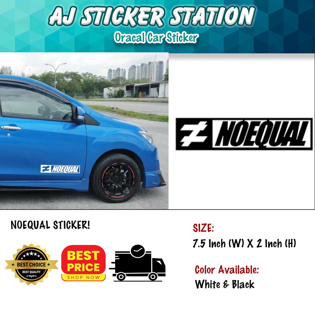 NO EQUAL LOGO RACING STICKER BODY MYVI AXIA ALZA BEZZA SAGA EXORA ...