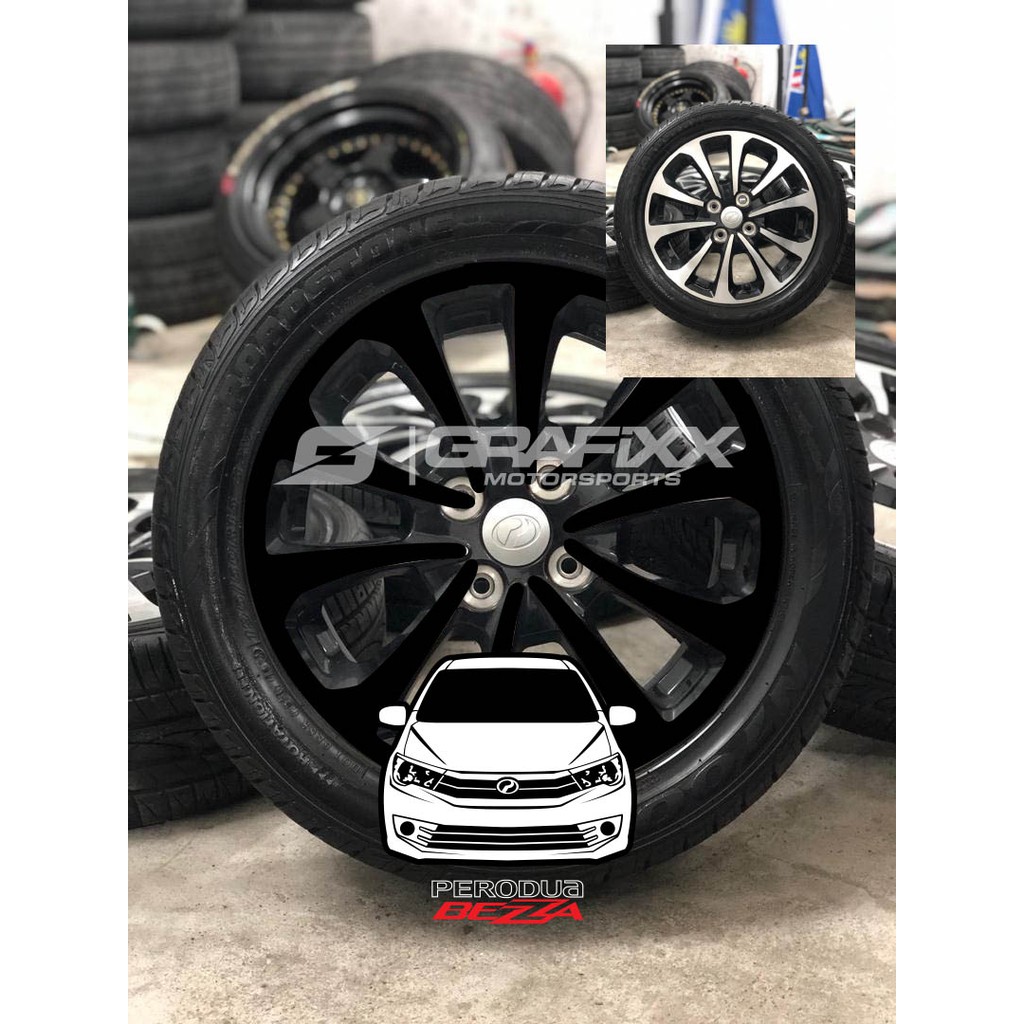 Wheel Sticker Wrap Bezza (Precut) | Shopee Malaysia