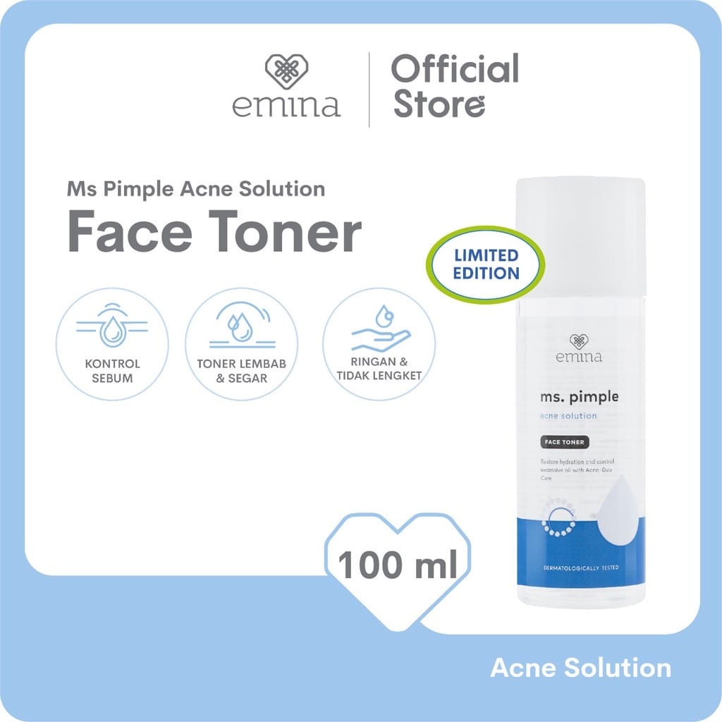 Emina Ms Pimple Acne Solution Series Sebum Fighter Face Wash Toner ...